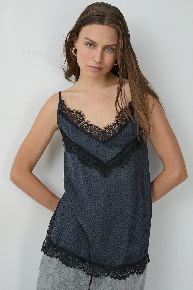 Animal print lingerie top | BSB Fashion