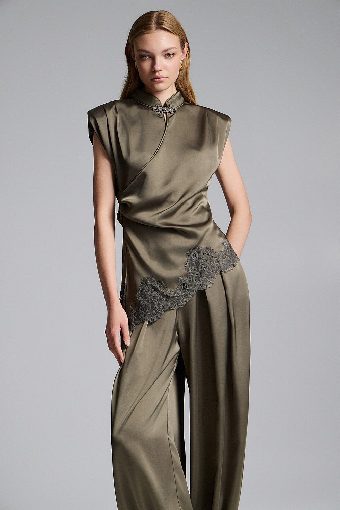 Japanese-style lace blouse - Gold label | BSB Fashion